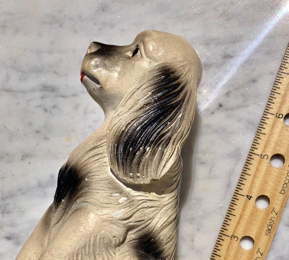 Vintage Chalkware Plaster Dog Statue - Etsy