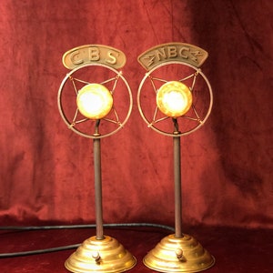 Illuminated Spring Microphone CBS or NBC - Etsy