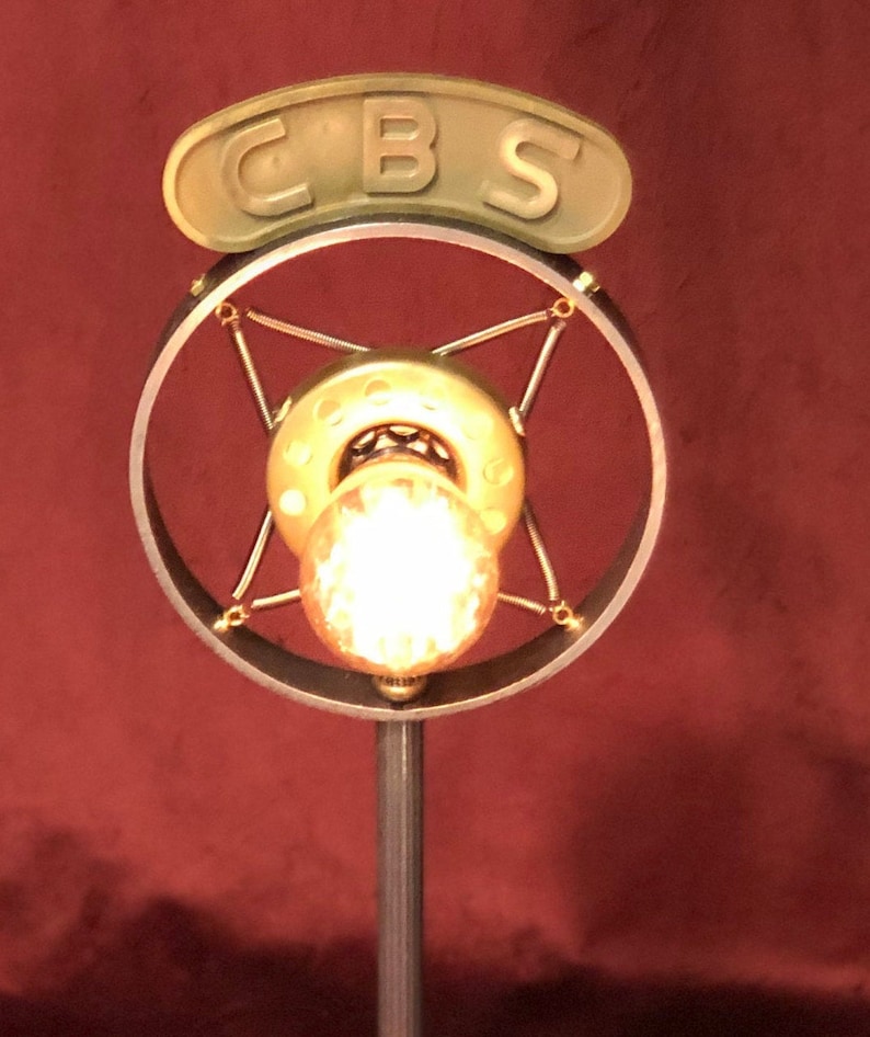 Illuminated Spring Microphone CBS or NBC - Etsy