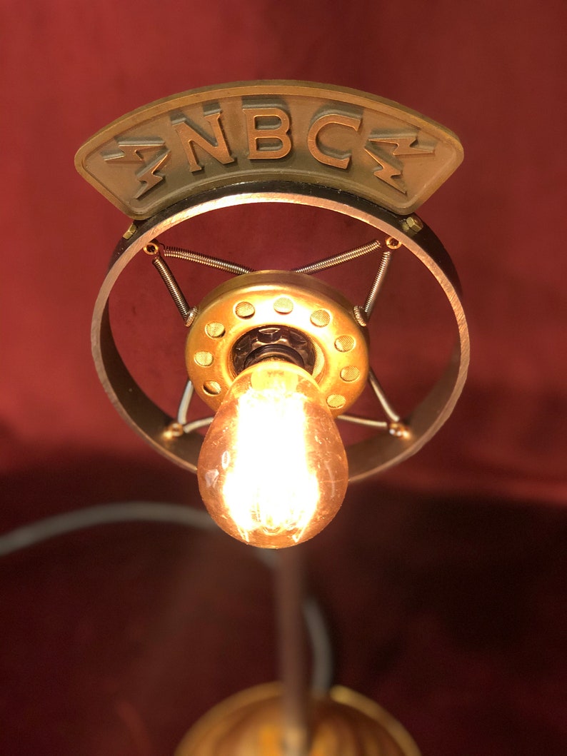 Illuminated Spring Microphone CBS or NBC - Etsy