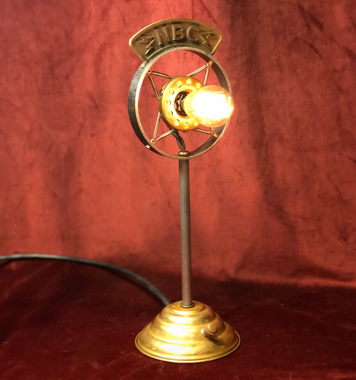 Illuminated Spring Microphone CBS or NBC | Etsy