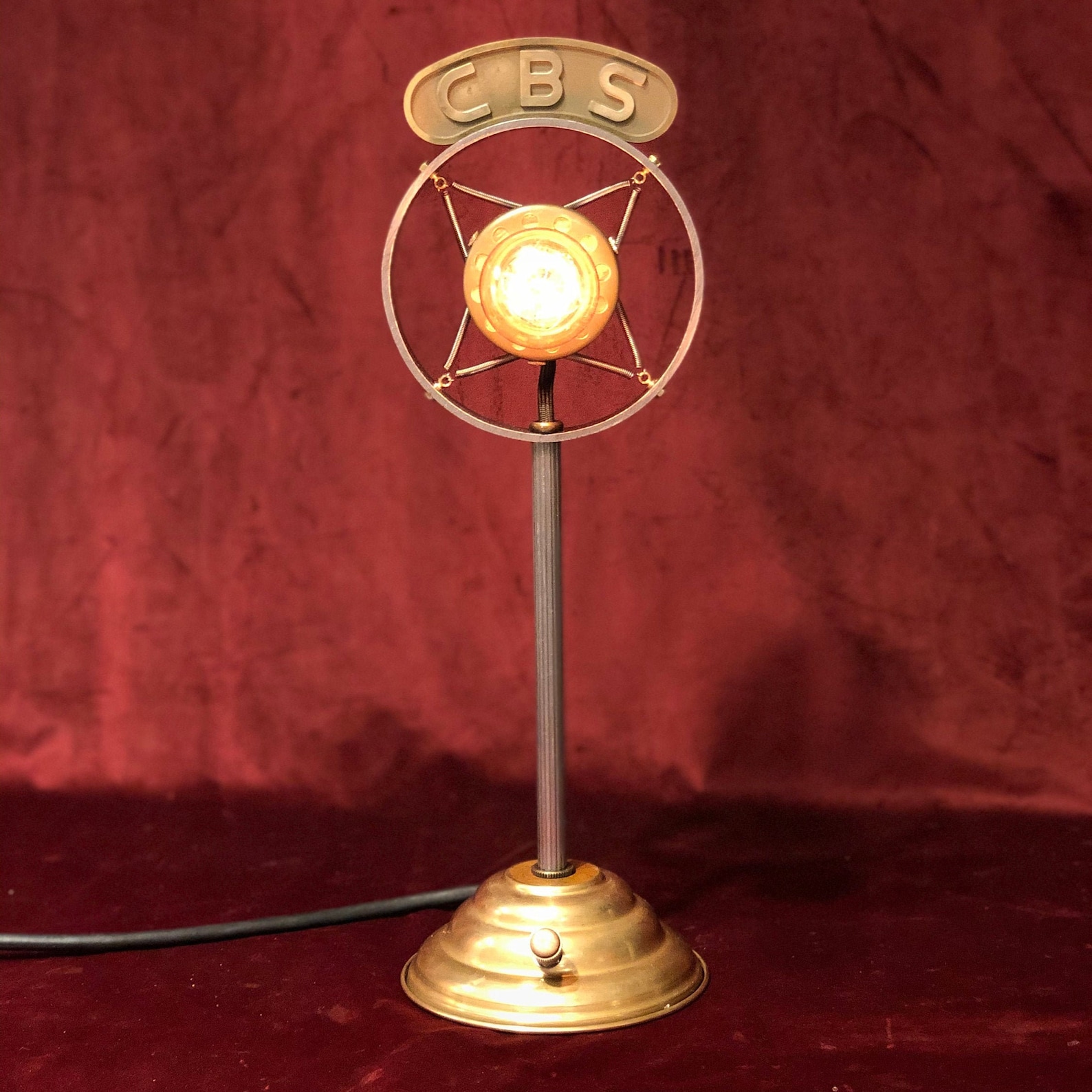 Illuminated Spring Microphone CBS or NBC - Etsy