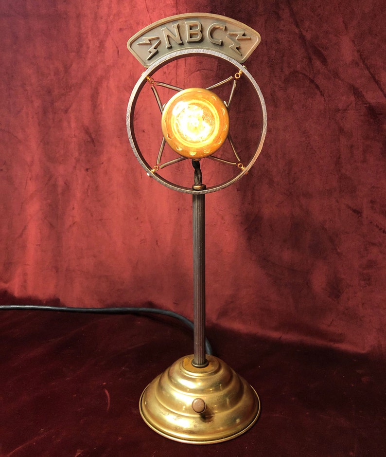 Illuminated Spring Microphone CBS or NBC - Etsy