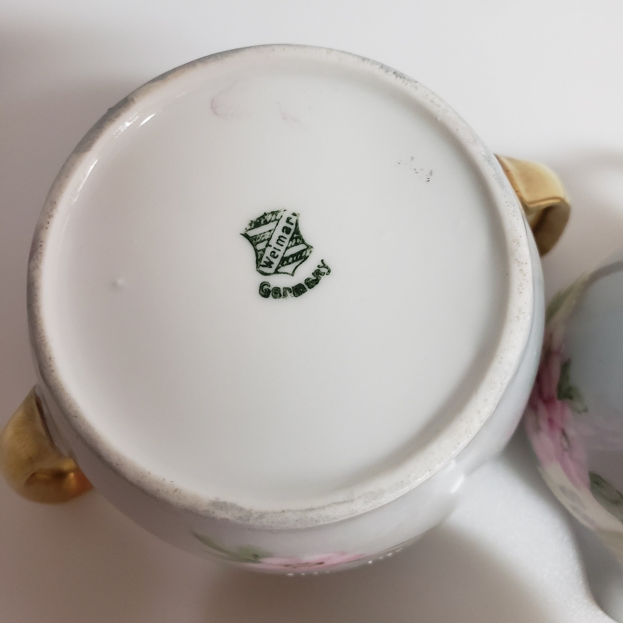 Vintage Sugar/creamer Serving Set, Weimar - Germany, Hand Painted ...