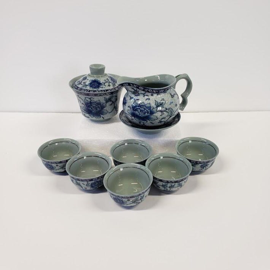 Vintage Chinese Ceremonial Tea Set, Chinese Cha Ju Tea Set, Asian ...
