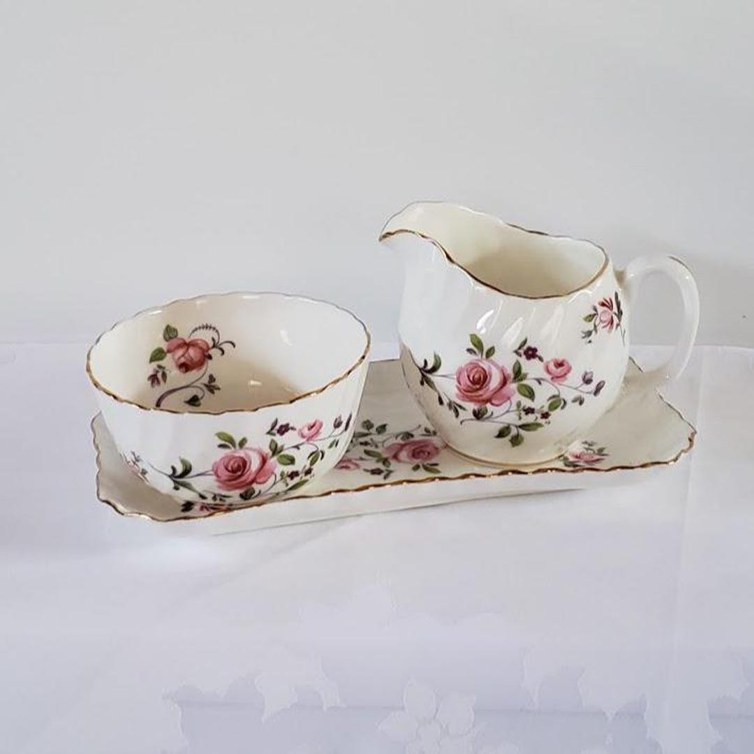 Royal Adderley Bone China Sugar and Creamer Set, Petite Size, Fragrance ...
