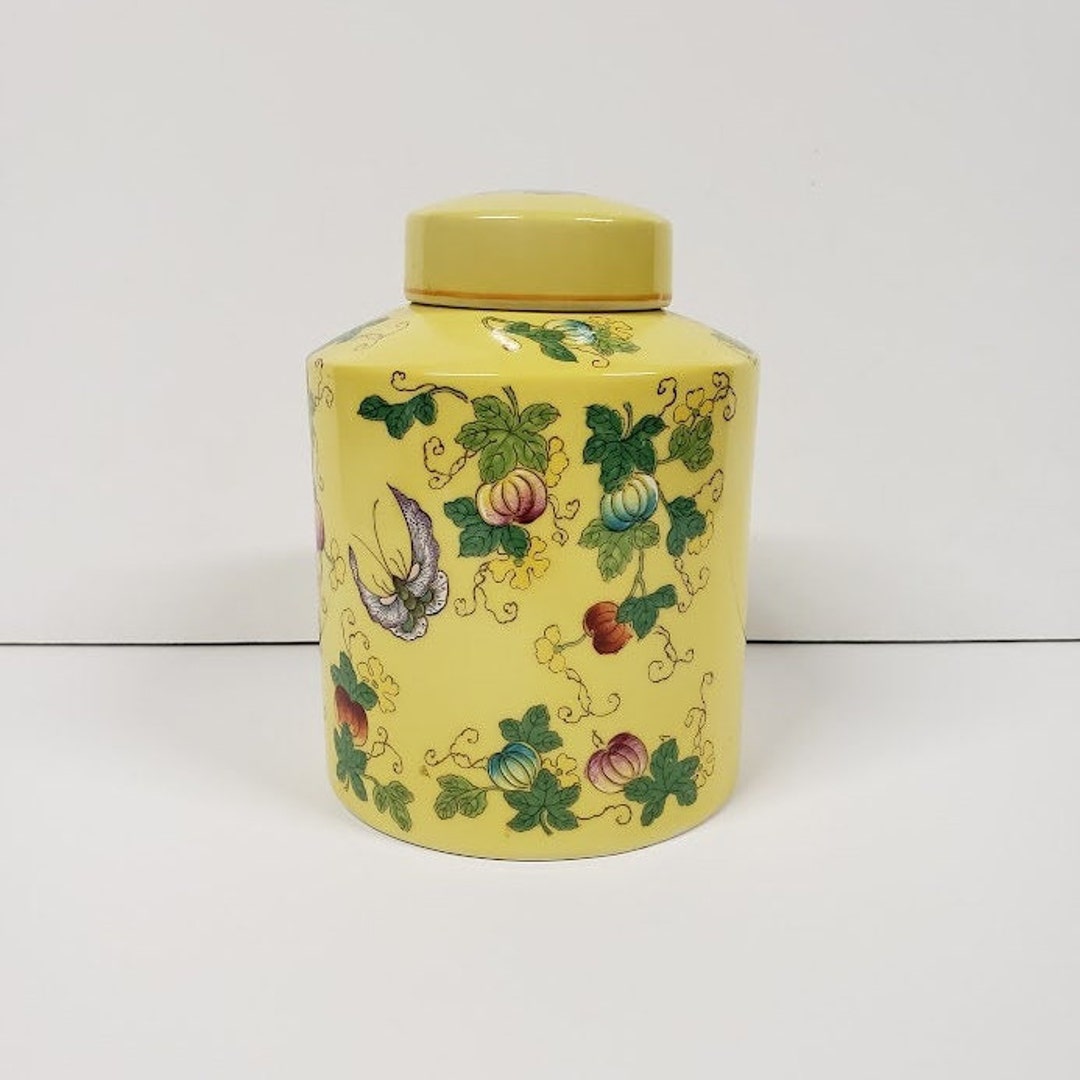 Vintage Ginger Jar, Andrea by Sadek, 9637, Japan, Porcelain, Yellow ...