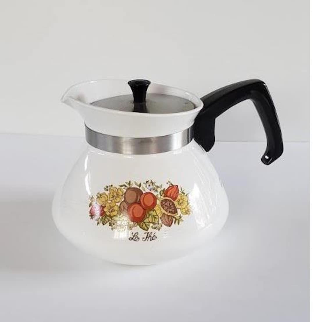 Vintage Corning Ware Teapot, Spice of Life Pattern, P-104, 6 Cup ...