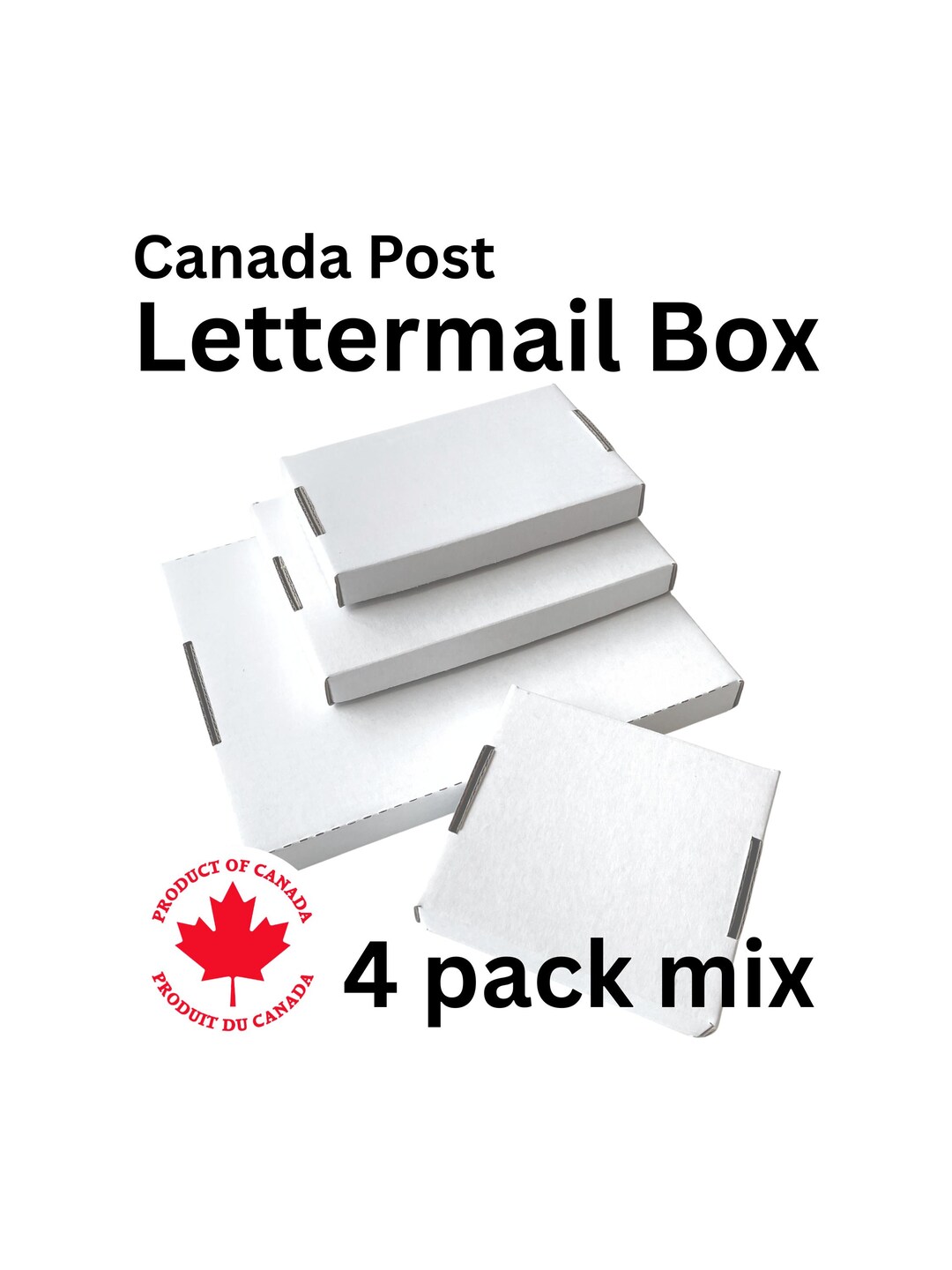 4 Pack Mix - Lettermail Shipping Box, Canada Post Oversize Mail SLOTBOX ...