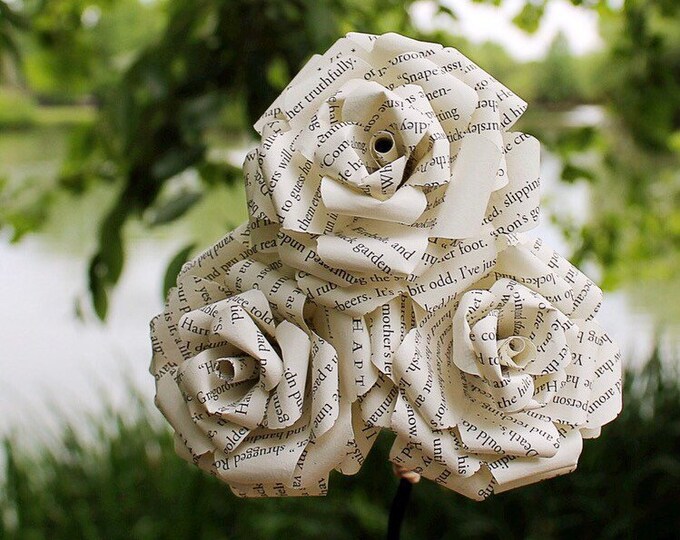 Book Roses Paper Flowers Literary Flowers Classic Lit - Etsy