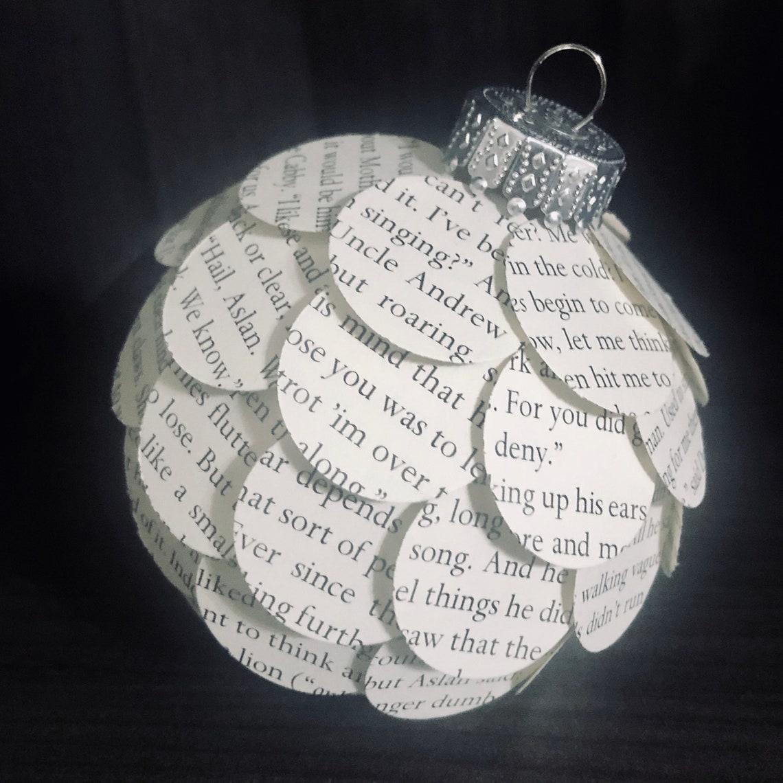 Book Christmas Ornaments Literary Ornaments Book Page - Etsy