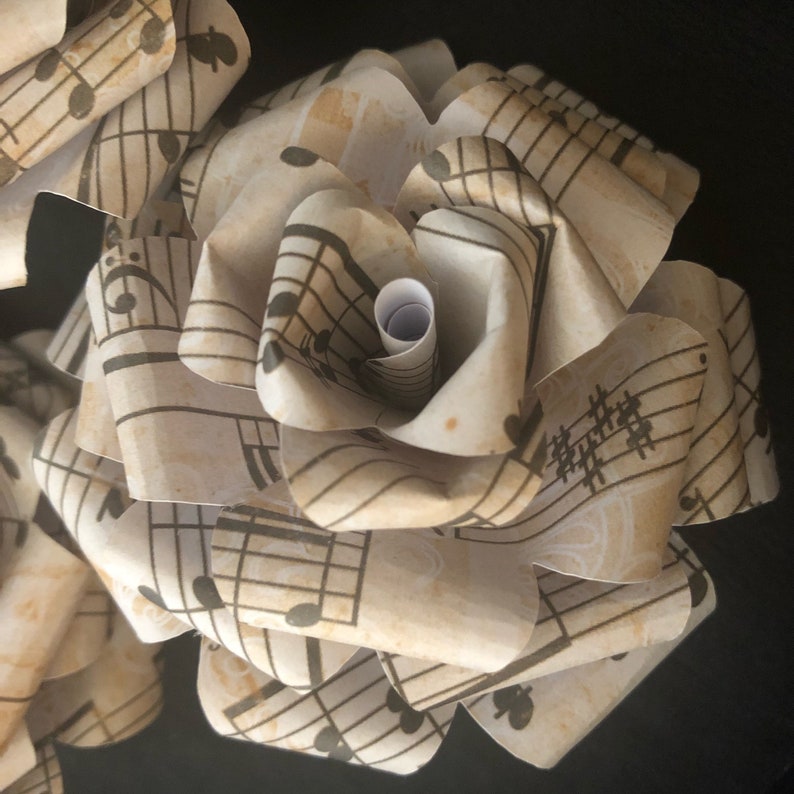 Sheet Music Roses Musical Paper Flowers Wedding | Etsy