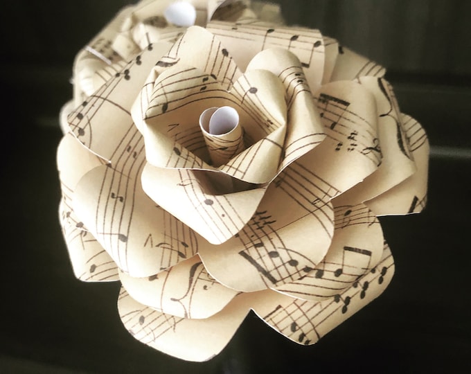 Sheet Music Roses - Musical Paper Flowers - Wedding Anniversary Gift ...