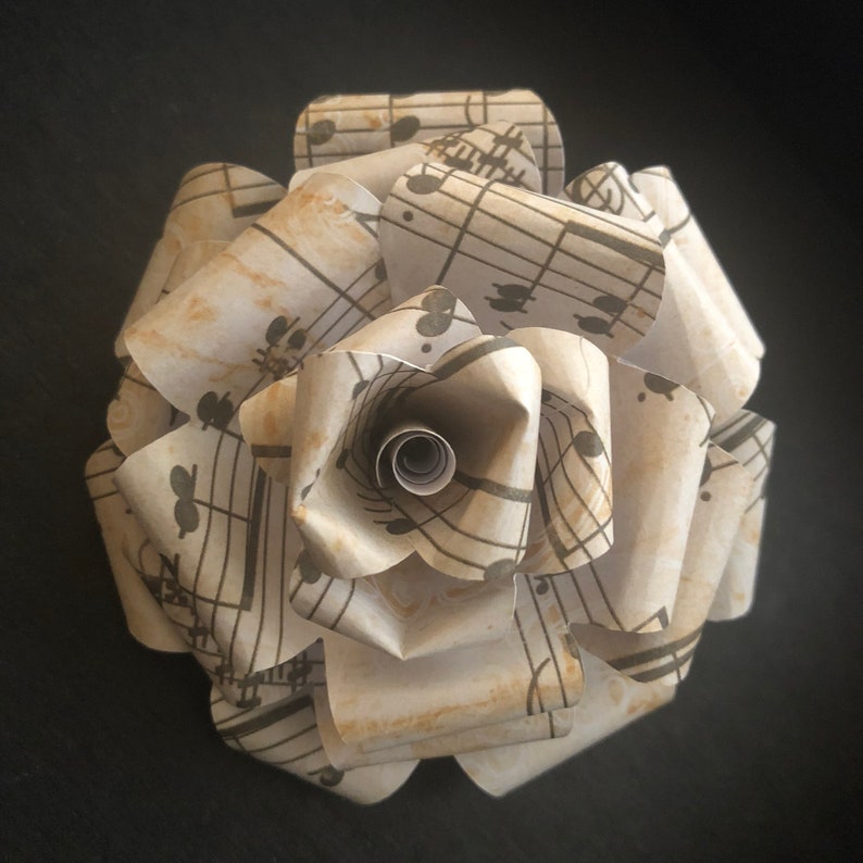 Sheet Music Roses Musical Paper Flowers Wedding | Etsy