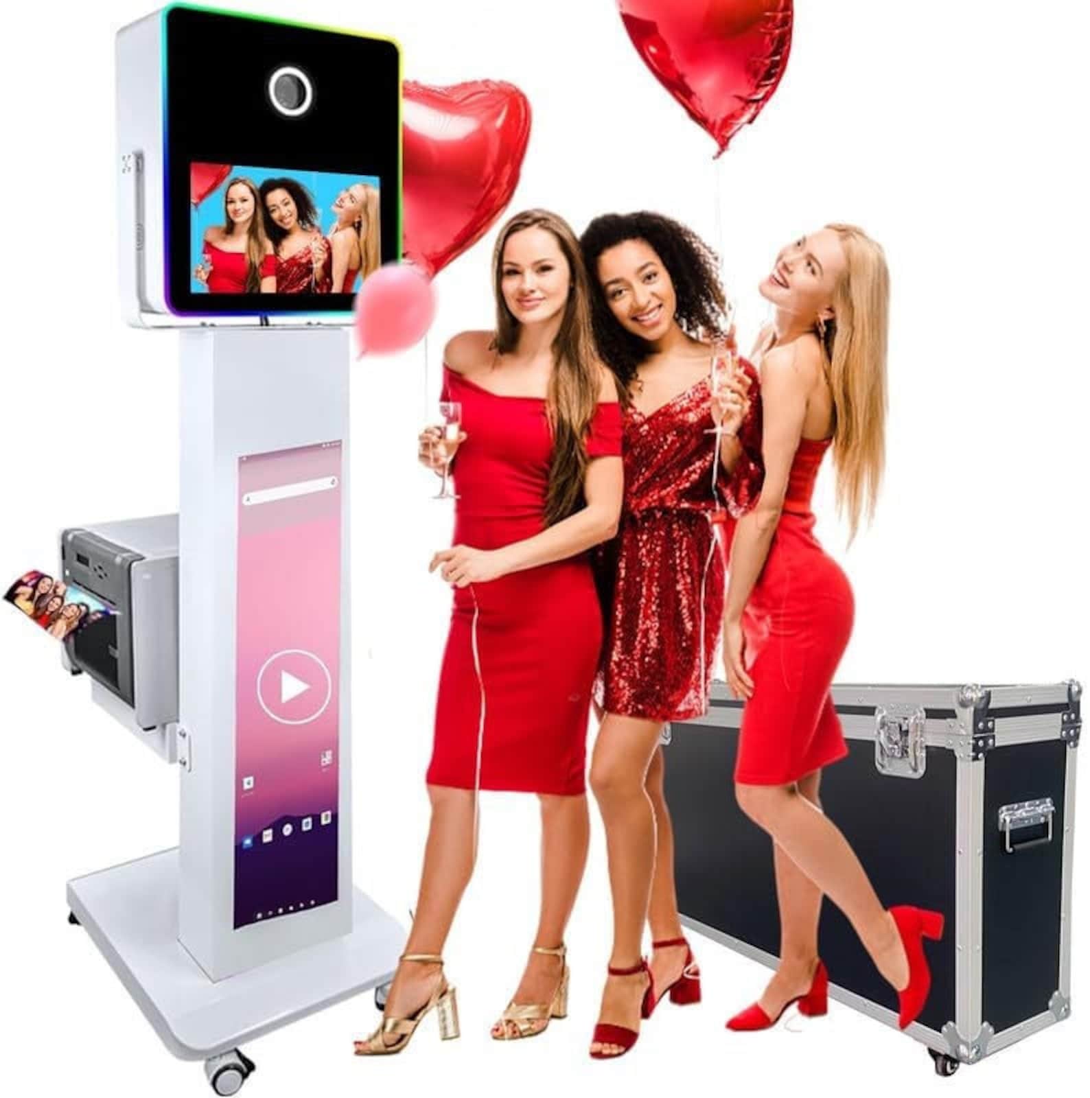 DSLR Photo Booth 15.6 Touch Screen App Control LCD Stand RGB Light ...