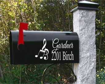 1 Custom Mailbox Decal, Script Mailbox Decal, Address Decal, Mailbox ...