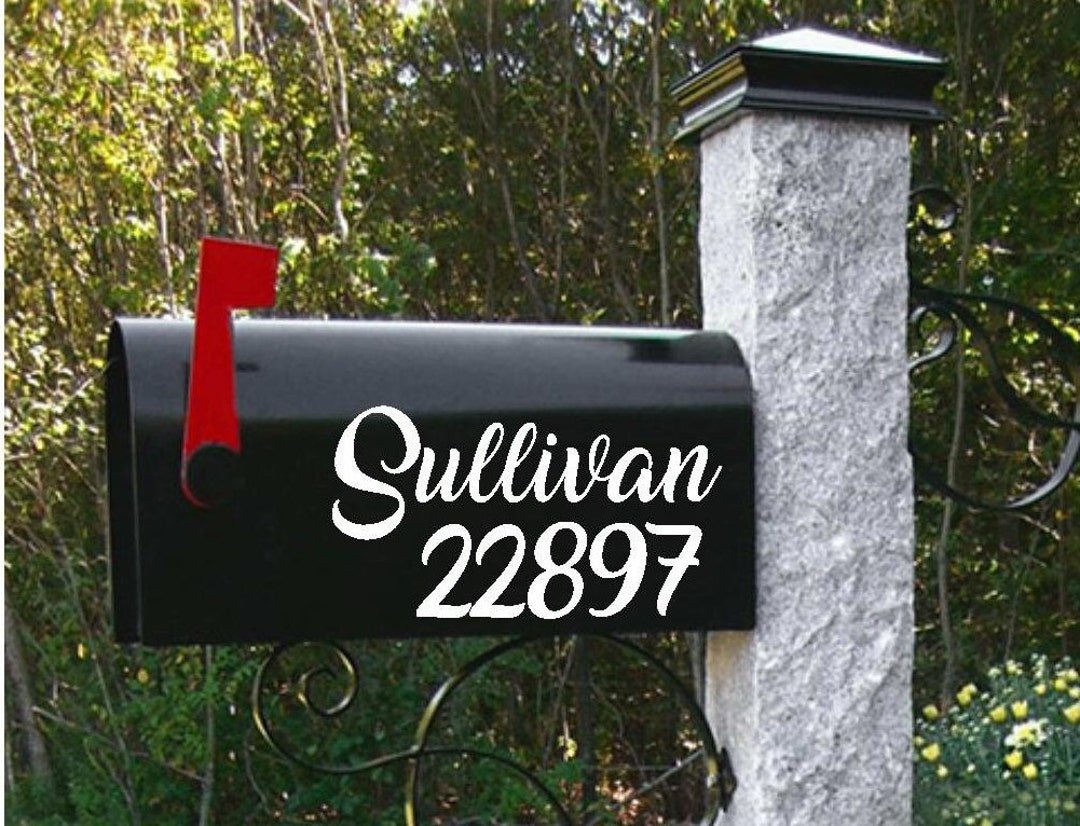 Custom Mailbox Decals: Vinyl Address Numbers & Lettering - Etsy