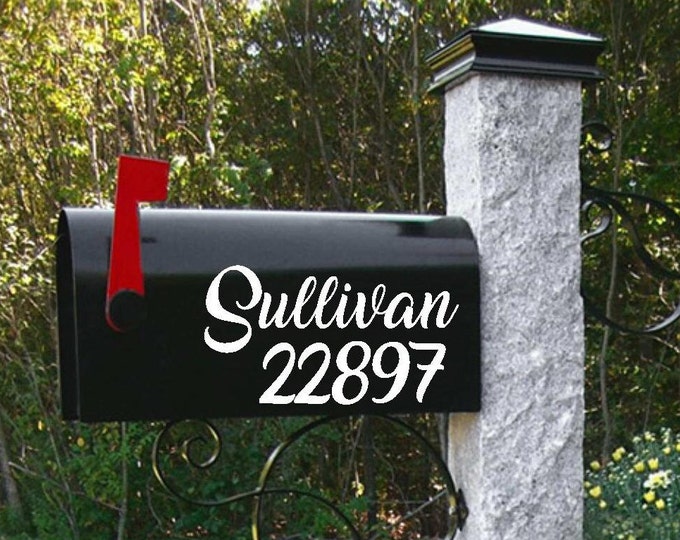 Custom Mailbox Decals Set of 2 Mailbox Numbers Vinyl Decal Stickers ...