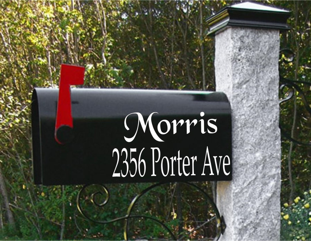Mailbox Name and Address Decal Made of Premium Outdoor Vinyl, Mailbox ...