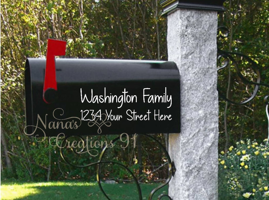 Personalized Mailbox-name Mailbox Decals-street Address - Etsy