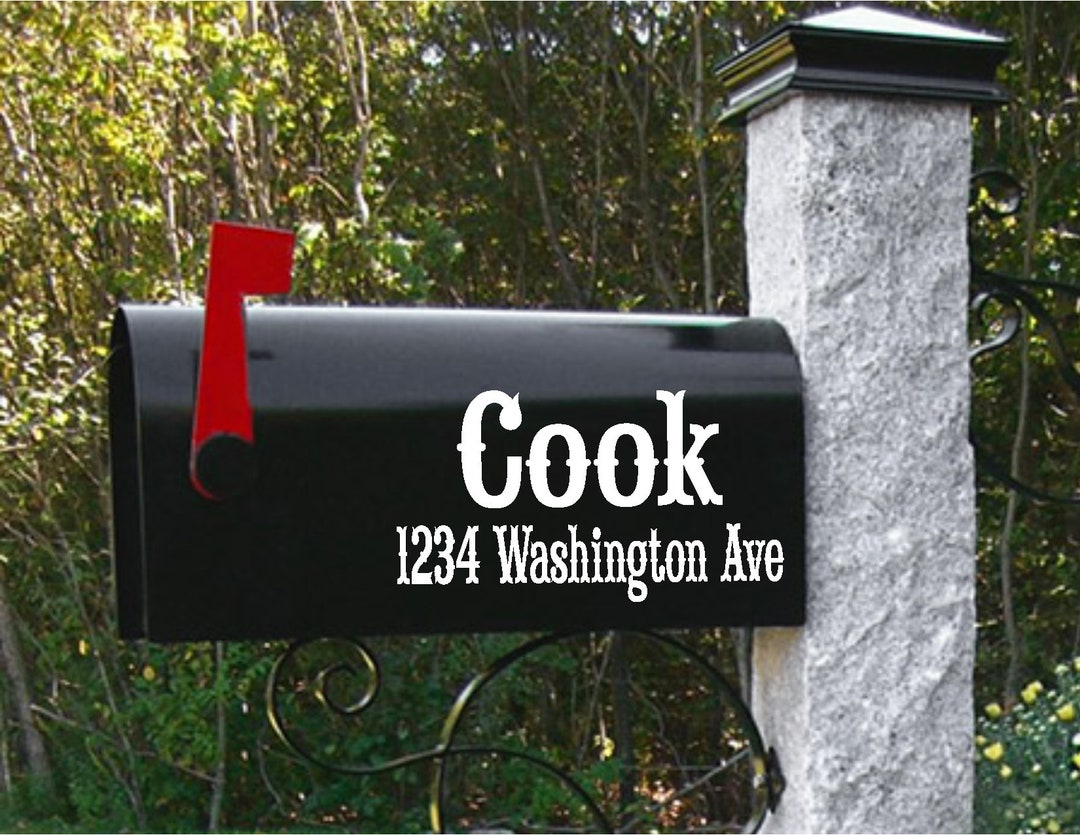Custom Vinyl Mailbox Decals, Mailbox Numbers, Mailbox Decals, Mailbox ...