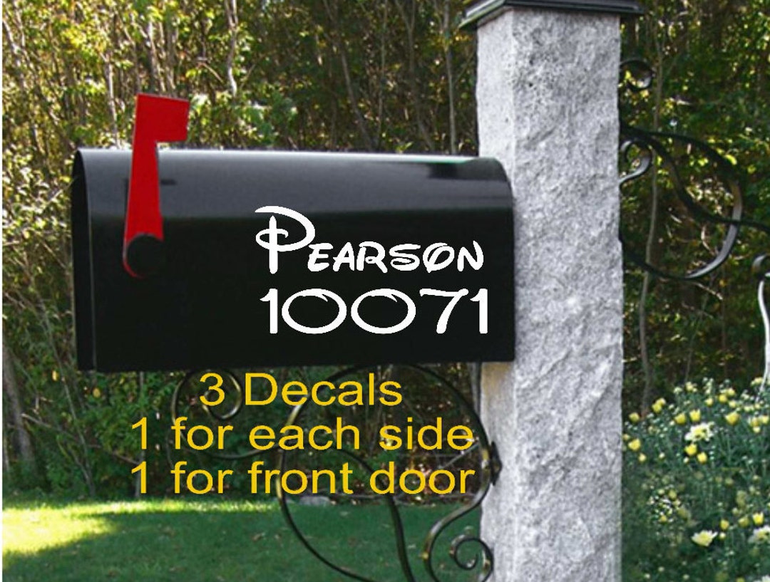 Custom Mailbox Decal: Personalized Vinyl Lettering - Etsy