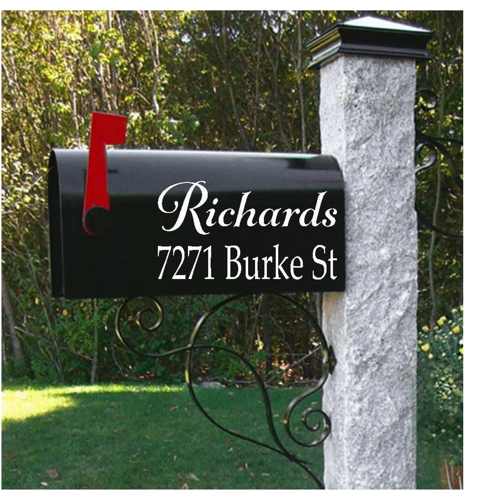 Custom Mailbox Decals, Mailbox Address, Mailbox Decal, Mailbox Name ...
