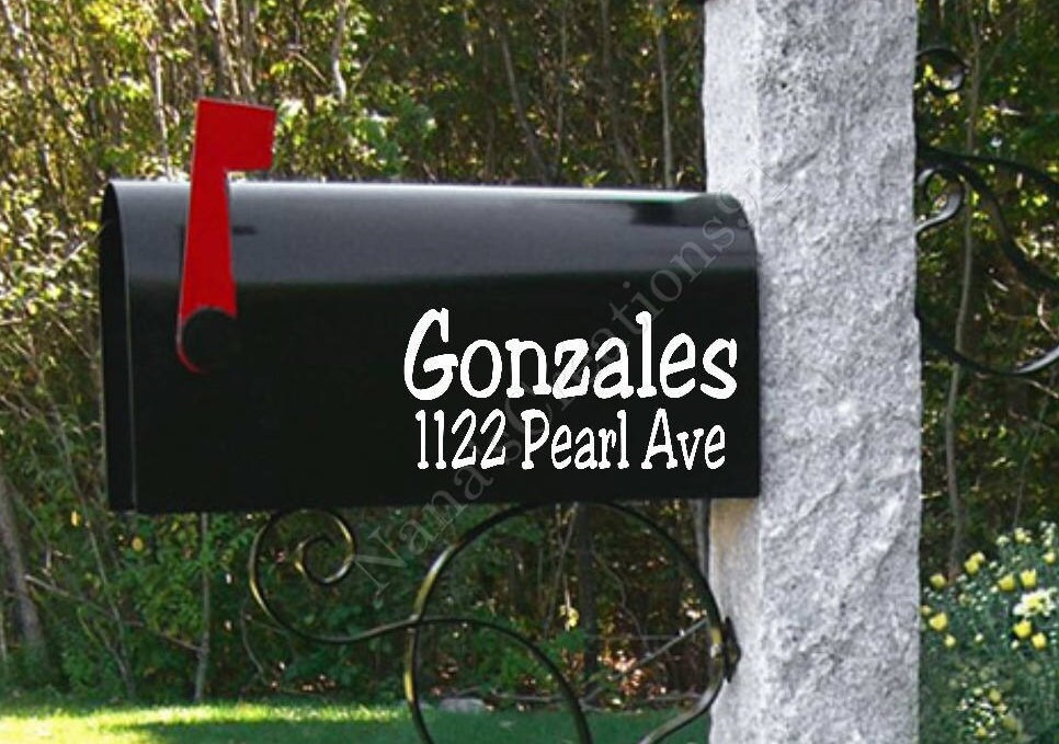 Mailbox Decals-custom Mailbox-personalized Mailbox-curb Appeal-name ...
