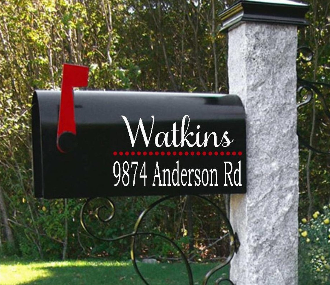 Vinyl Mailbox Decals Mailbox Address Mailbox Decal Mailbox - Etsy