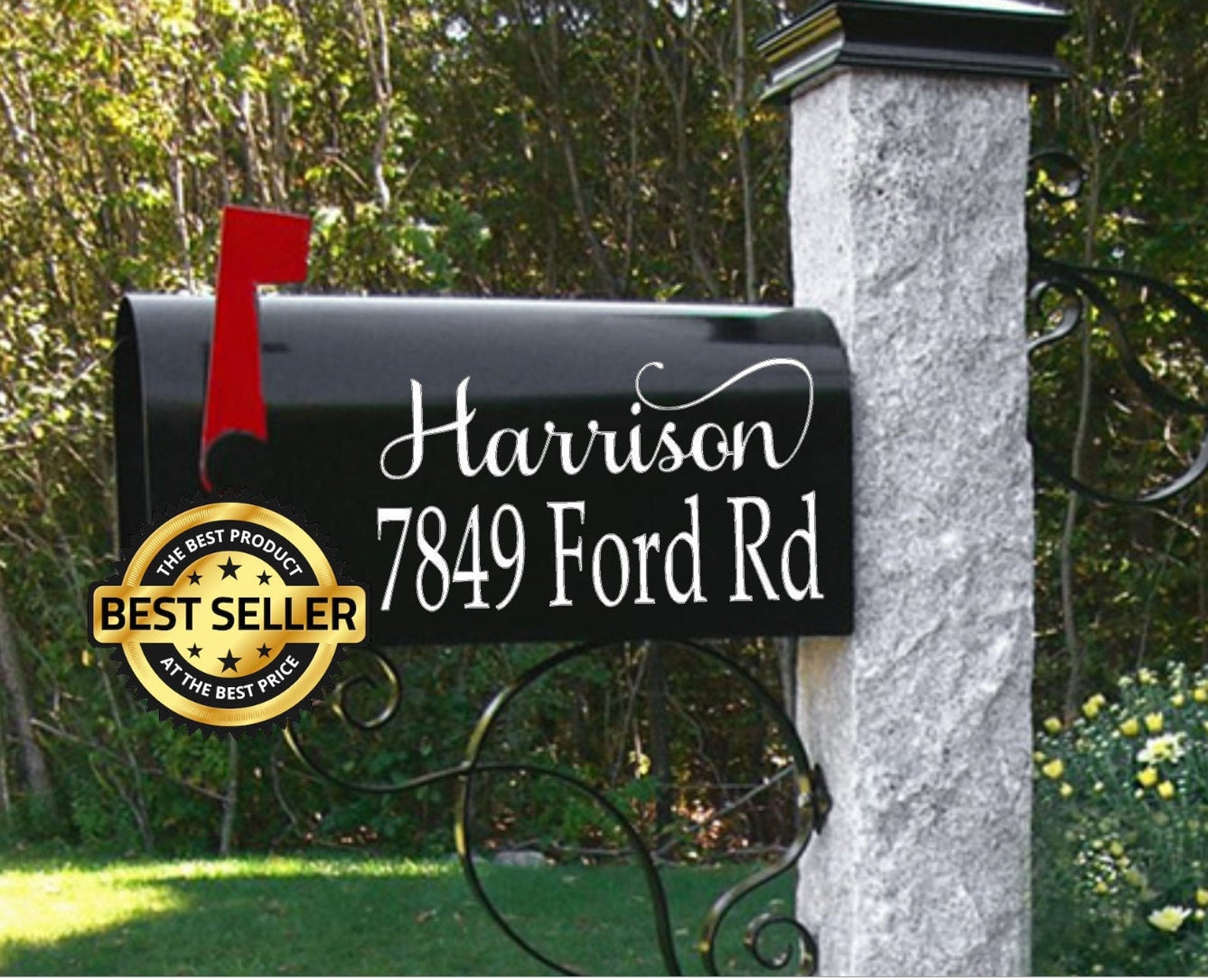 Personalized Mailbox Decals - Mailbox Numbers - Mailbox Vinyl Address ...