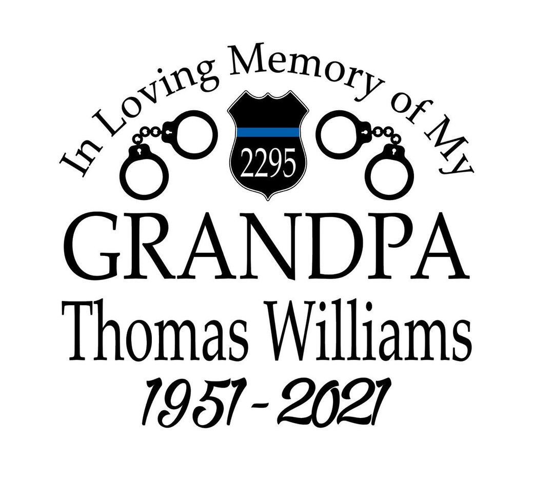 Police Memorial Decal: in Loving Memory Car Window Decal - Etsy