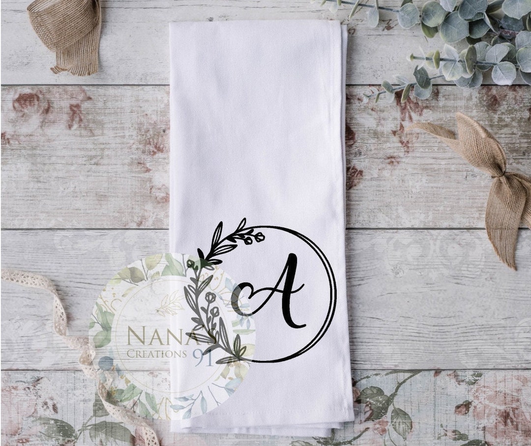 Monogrammed Kitchen Tea Towel, Monogram Tea Towel, Gifts for Her ...