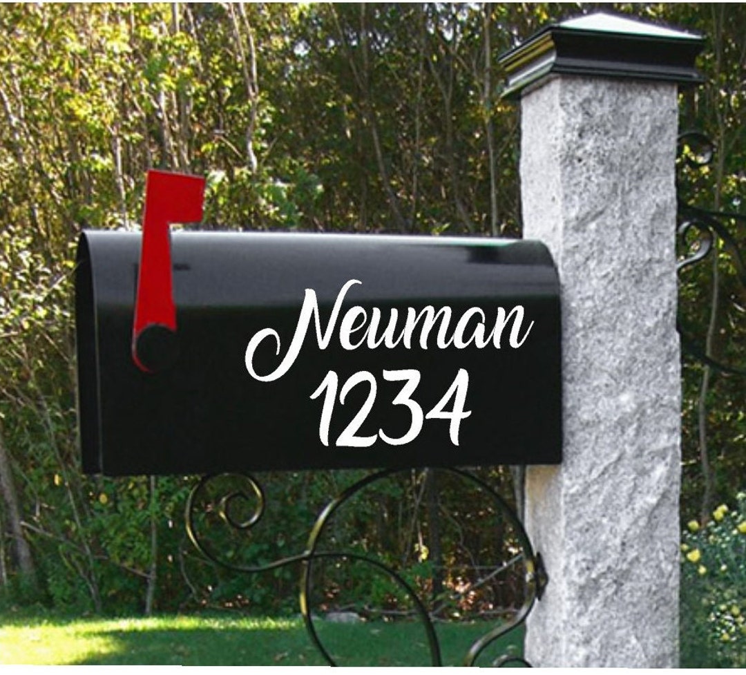 Personalized Mailbox Decals - Mailbox Numbers - Mailbox Vinyl Address ...