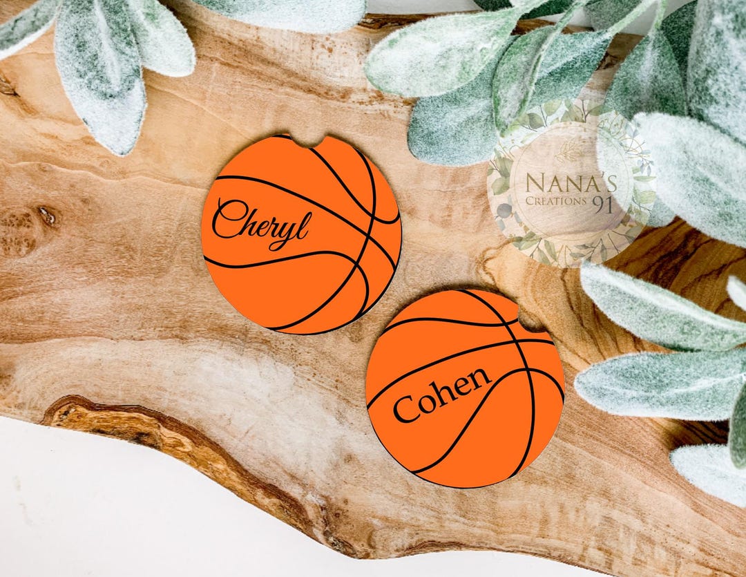 Basketball Name Ceramic Car Coaster, Car Cup Coasters, Car Accessories ...