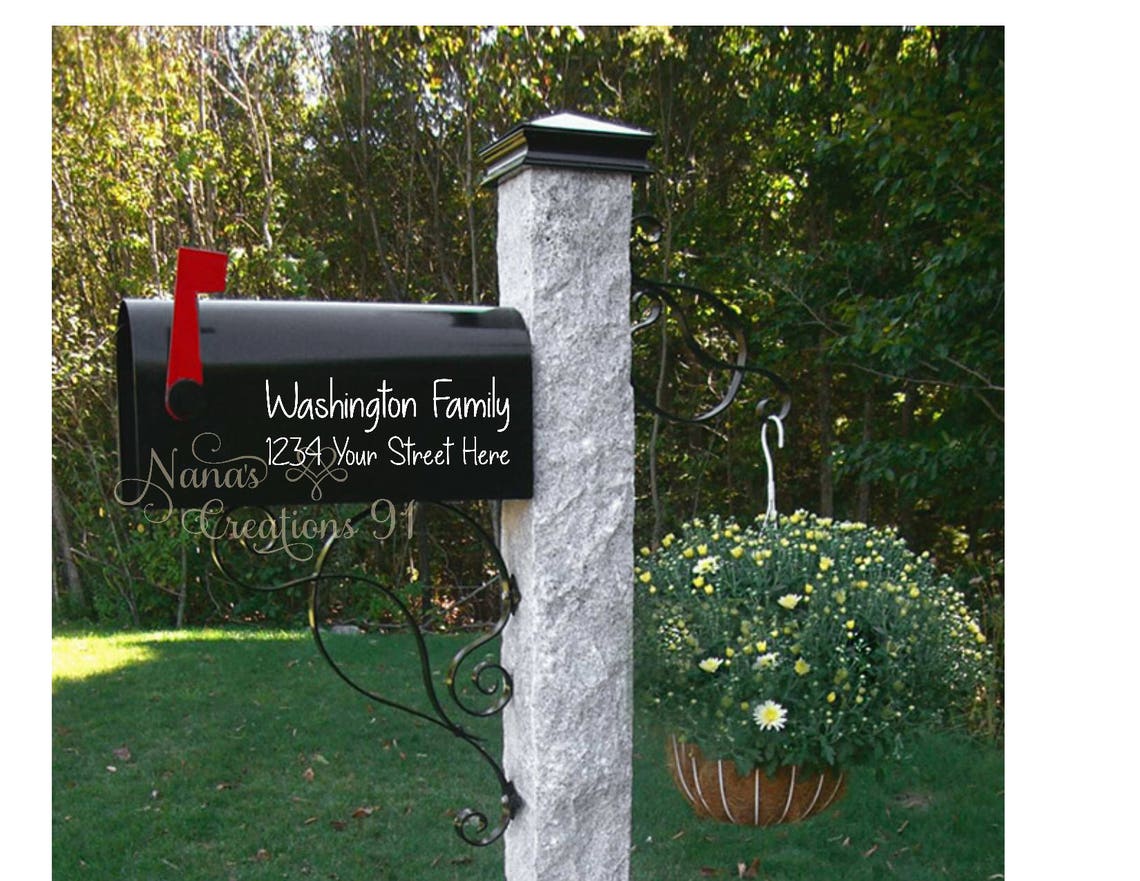 Personalized Mailbox-name Mailbox Decals-street Address - Etsy