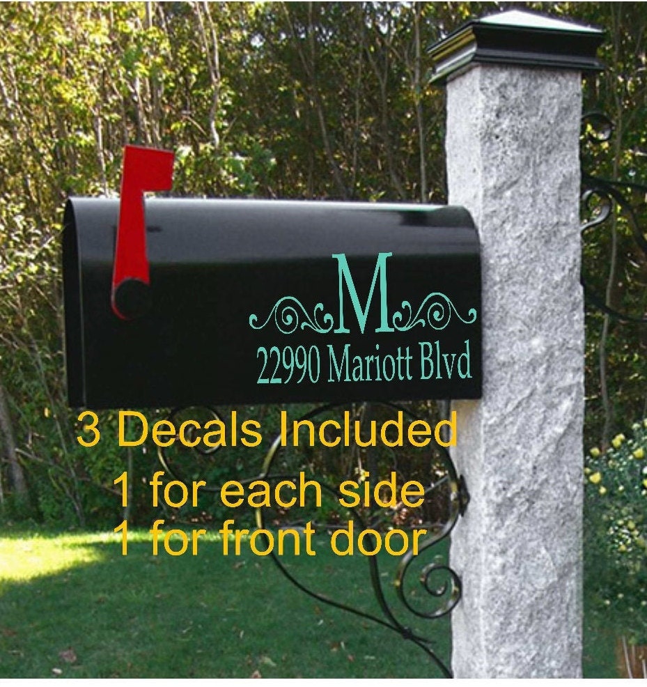 Mailbox Decals Mailbox Decal Mailbox Vinyl Decals Mailbox | Etsy