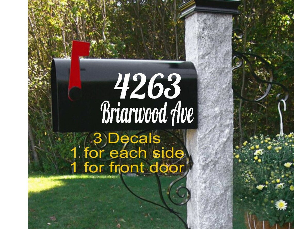 Mailbox Decals Mailbox Decal Mailbox Vinyl Decals Mailbox | Etsy