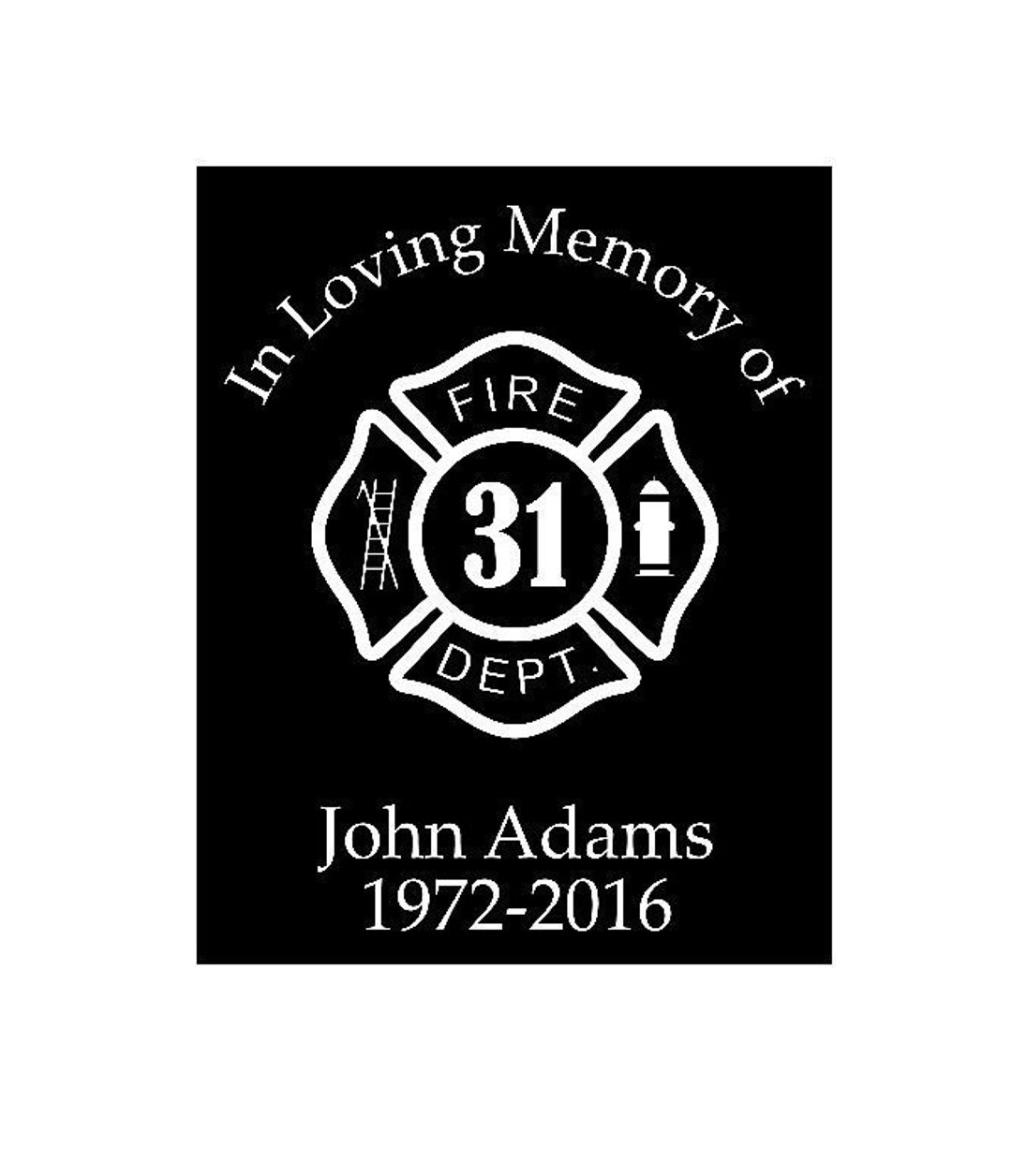 Firefighter Decal, First Responder Decal, Firefighter Memorial Decal ...