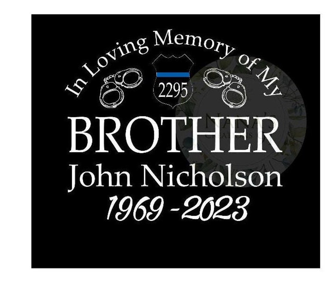 Police Memorial Decal: in Loving Memory Car Window Decal - Etsy