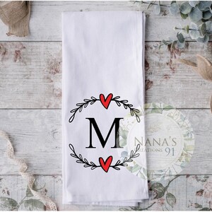Monogrammed Kitchen Tea Towel, Monogram Tea Towel, Gifts for Her ...