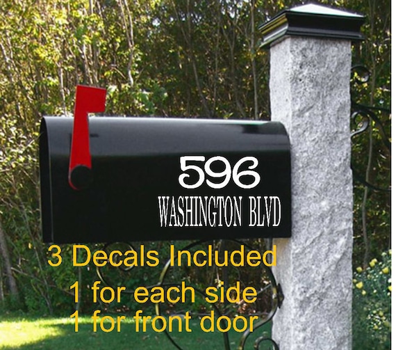 Mailbox Decals Mailbox Decal Mailbox Vinyl Decals Mailbox | Etsy