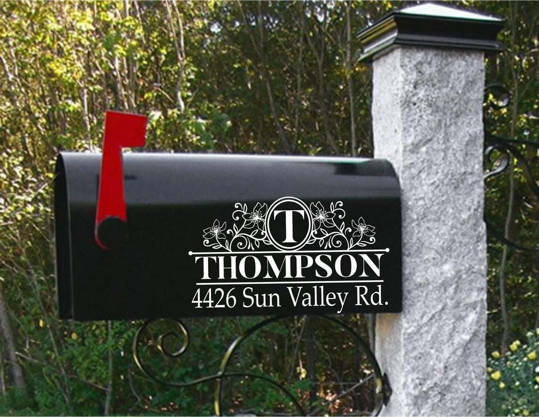 Custom Mailbox Decals, Mailbox Designs, Mailbox Numbers, Monogram ...