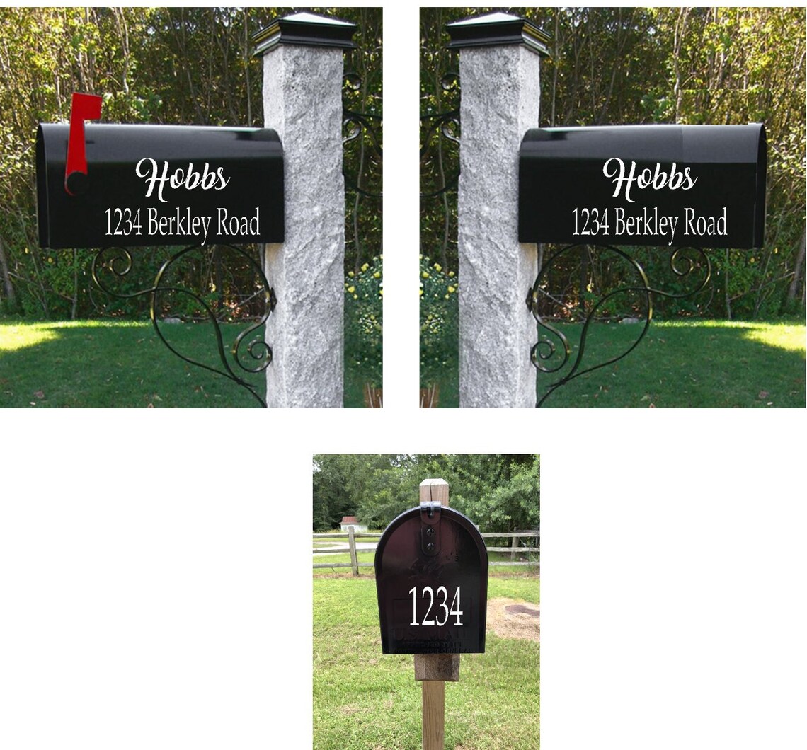 Mailbox Decal Made of Premium Outdoor Vinyl, Mailbox Numbers, Mailbox ...