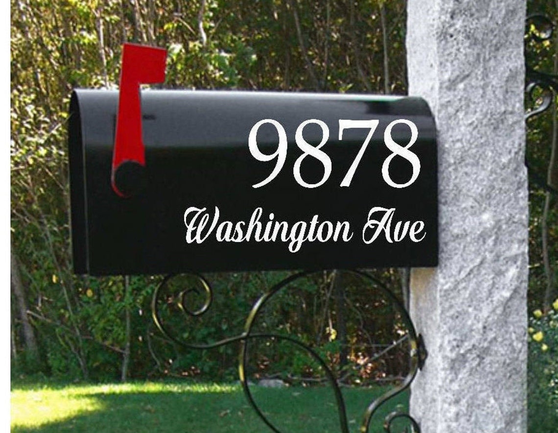 Custom Vinyl Mailbox Decals Mailbox Address Mailbox Decal - Etsy