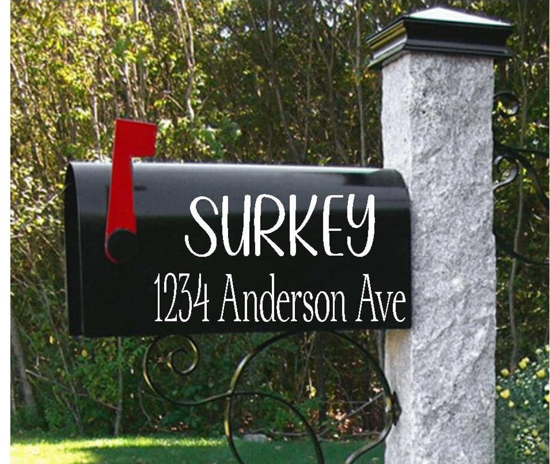 Mailbox Address Decals Made of Premium Outdoor Vinyl, Mailbox Numbers ...