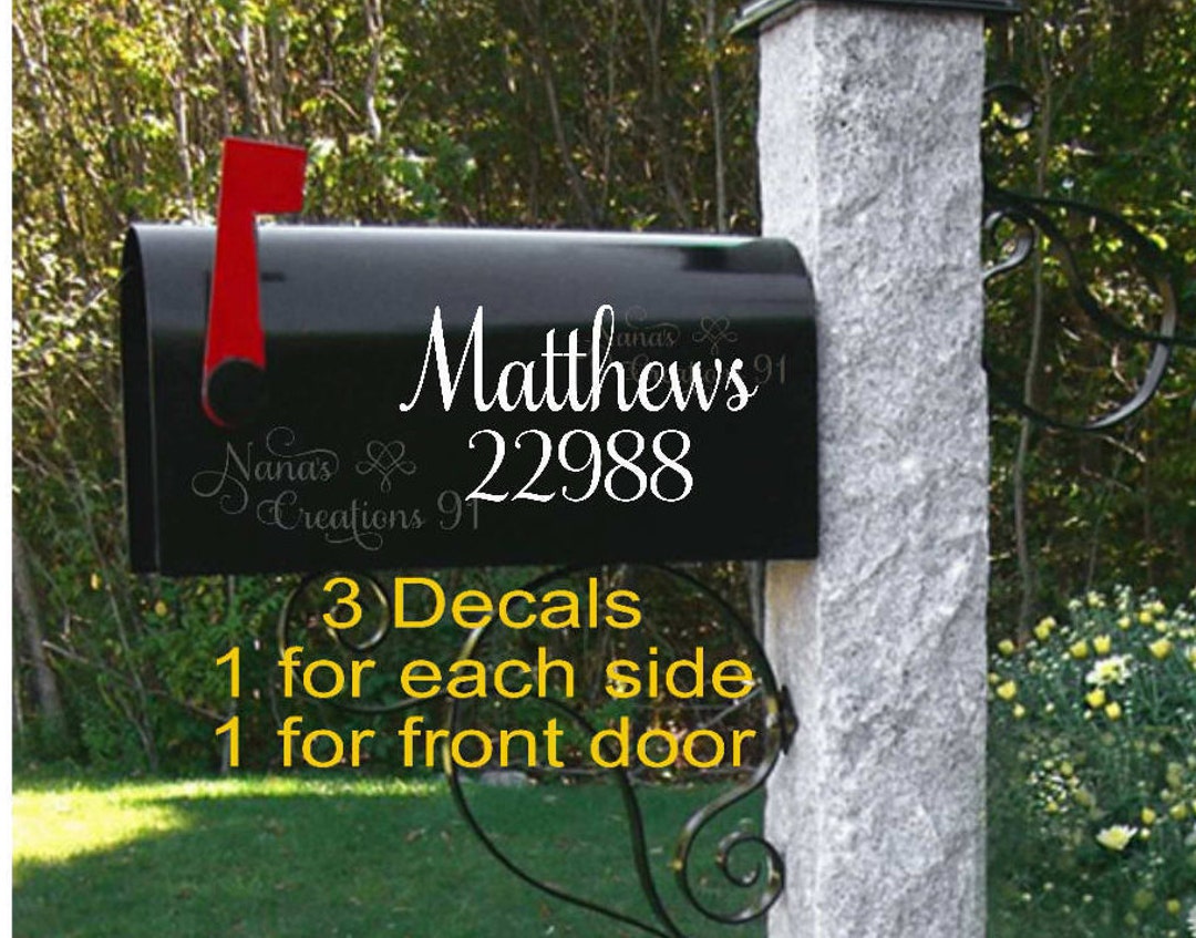 Mailbox Decals Mailbox Decal Mailbox Vinyl Decals Mailbox - Etsy