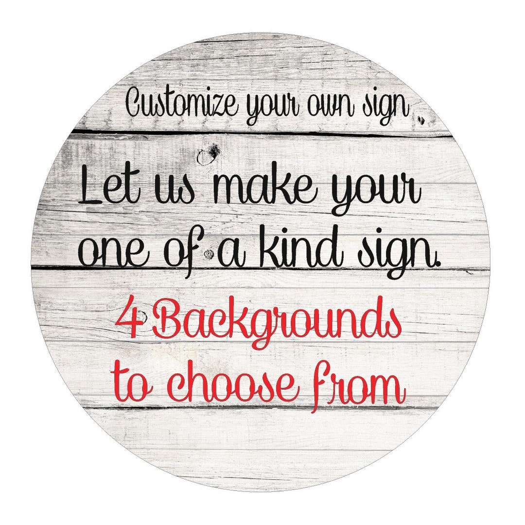 Custom Round Sign: Personalized Welcome Decor (10/12/14 Inch) - Etsy