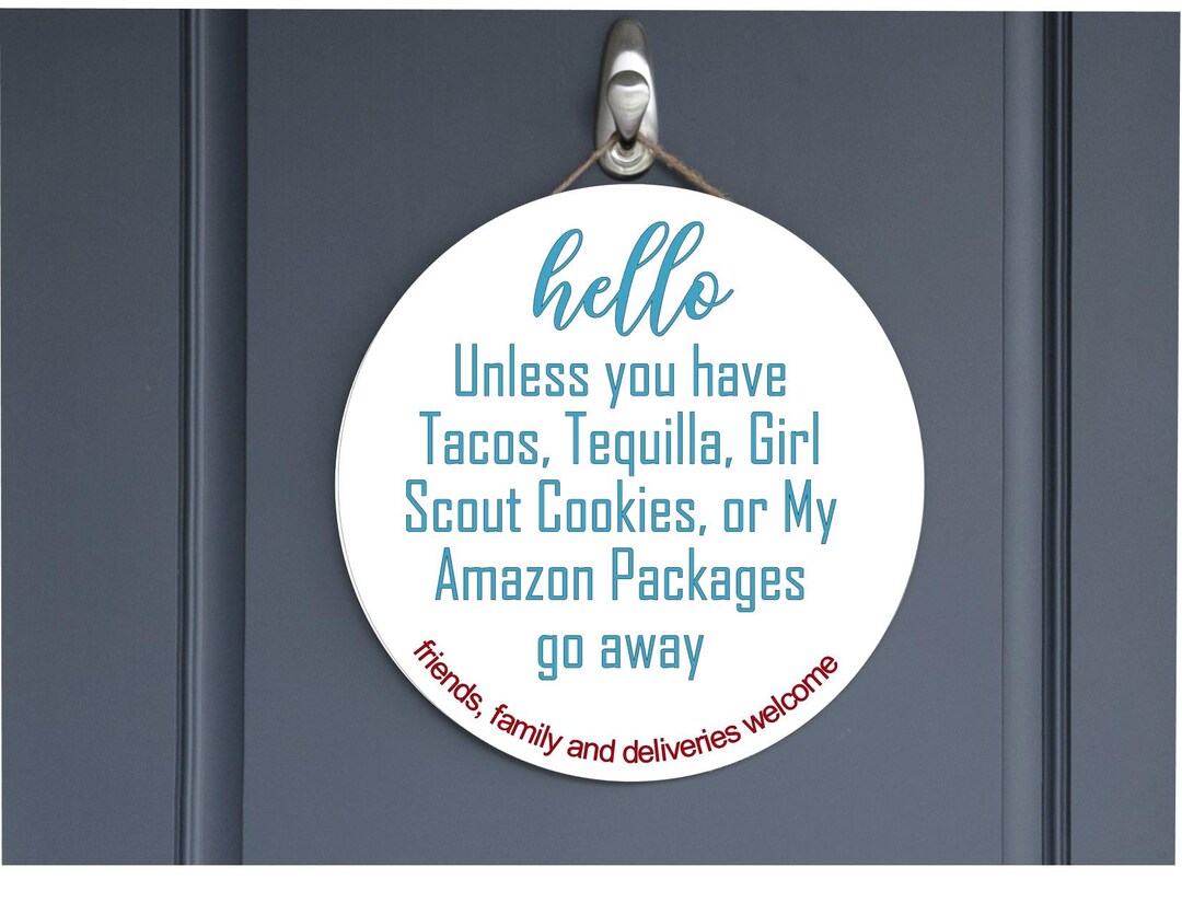 10", 12" or 14" Hello Round Sign, Welcome Sign - Etsy