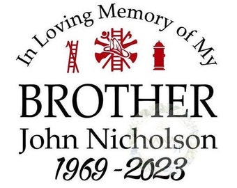 Fireman Memorial Decal, Firefighter Memorial Decal, Car Decal, in ...