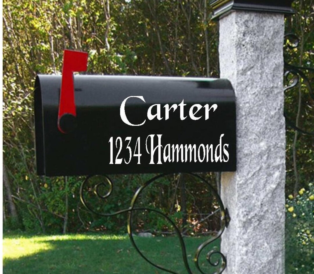 Custom Mailbox, Mailbox Address, Post Box Decal, Mailbox Numbers ...